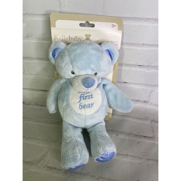 Kellytoy | Toys | Kelly Baby My First Bear Soft Blue Boys Plush Lovey ...
